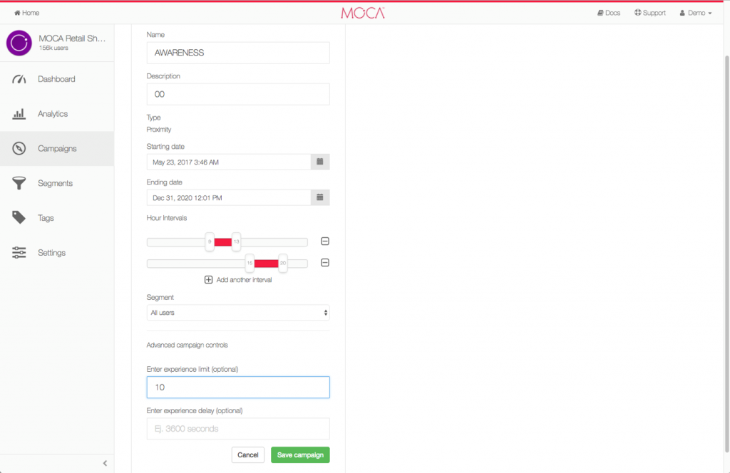 Launching MOCA Engagement app for Android and improved campaign editor