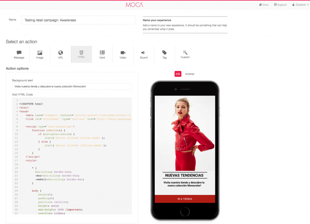 Introducing MOCA Showcase App for proximity marketing campaigns